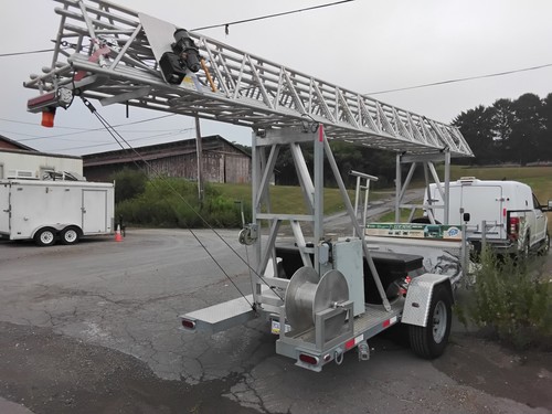 Aluma Tower T 100 Trailer Mounted TM 51 88 Foot Mobile Tower With Mast ...