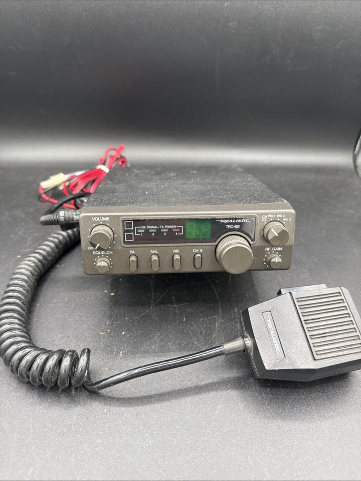 Realistic TRC 482 2 WAY CB Radio - 40 Channel W/ Weather Band, PA MOD ...