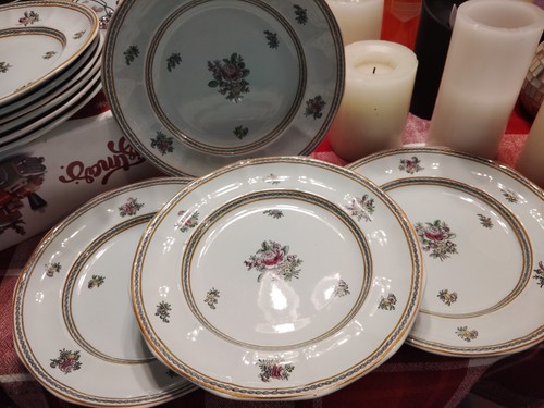 4 Adams Calyx Ware floral Robins Egg Blue Dessert Plates 8 3/4” | eBay