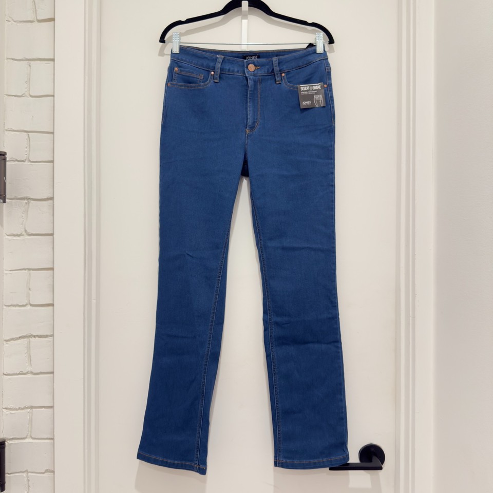 Jones New York Lexington Straight Leg High Rise 5 Pocket Jean | eBay
