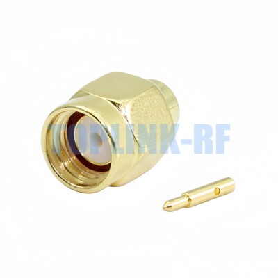 100x SMA Male Plug Solder RF Coaxial Connector for Semi-Rigid RG402 ...