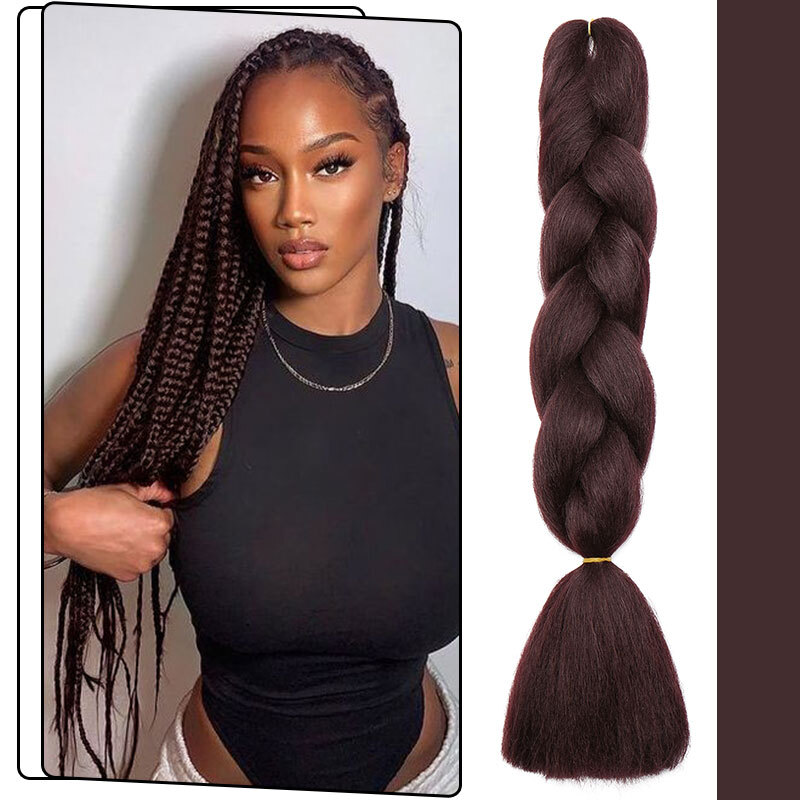 Mega Thick Box Braid Long Jumbo Braiding Hair Extension As Human Real ...