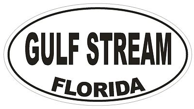 Gulf Stream Florida Oval Bumper Sticker or Helmet Sticker D2637 Euro ...