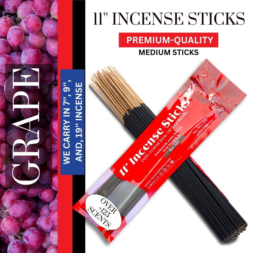11'' Incense Sticks 100 Bulk Pack Hand Dipped Mix Match Wholesale Huge ...