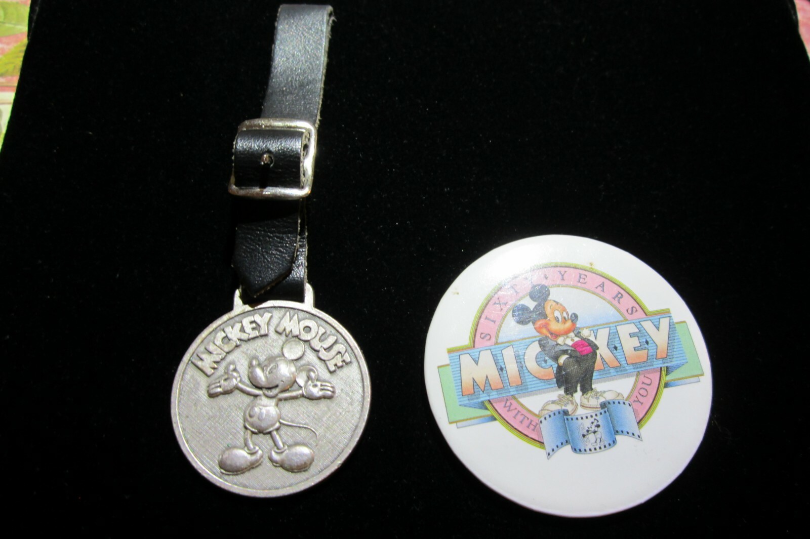 Mickey Mouse Key Ring Mickey 60th Anniv. Pin Mickey Key Chain and Pin ...