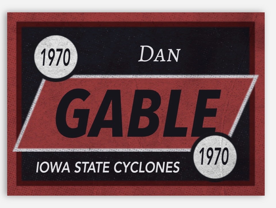 DAN GABLE IOWA STATE CYCLONES CUSTOM RETRO STYLE WRESTLING CARD | eBay