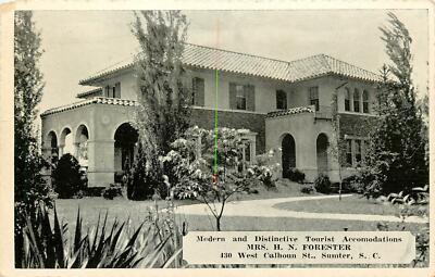 South Carolina, SC, Sumter, Forester Tourist Accomodations 1930's ...