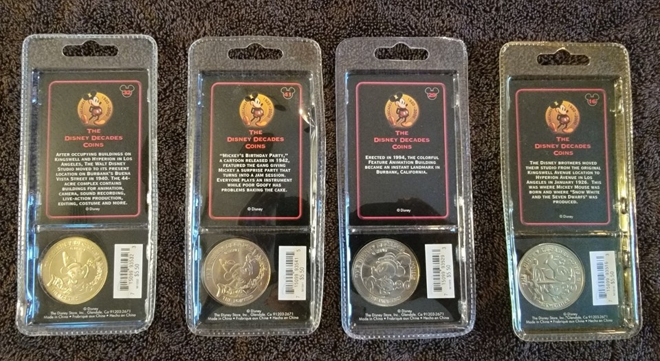 Lot of Disney Collectible Coins - Unopened - Disney Decades and ...