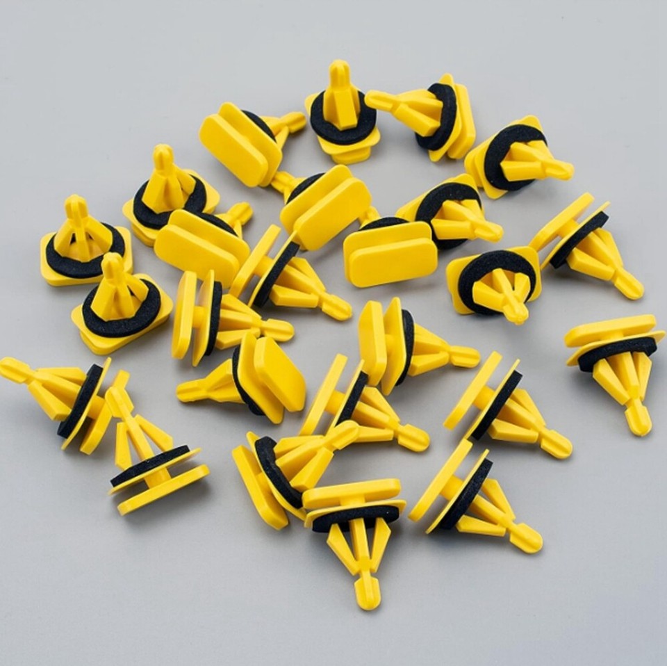 10pcs Yellow Nylon Rocker Moulding Clip Lower Molding Retainer for GM ...