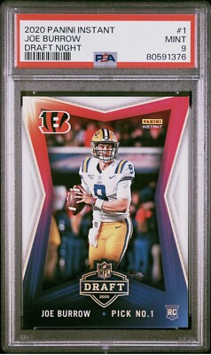 ️2020 Joe Burrow Panini Instant Draft Night Rookie RC Bengals LSU /8156 ...