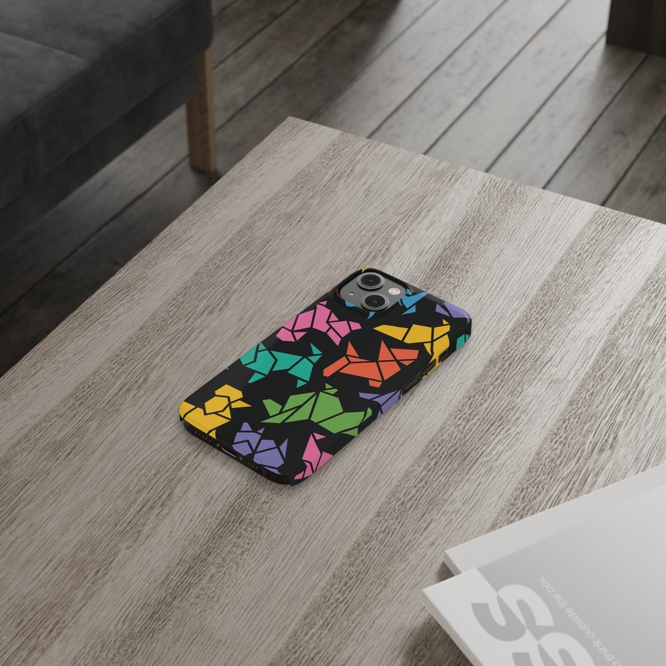 Vector Seamless Background of Dog Origami Slim Phone Cases | eBay