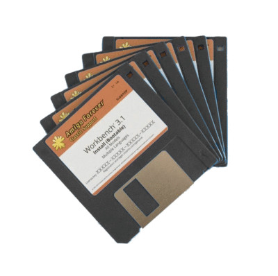 New Amiga OS Workbench 3.1 Disk Set Cloanto New Real 3.5" DD Floppy ...