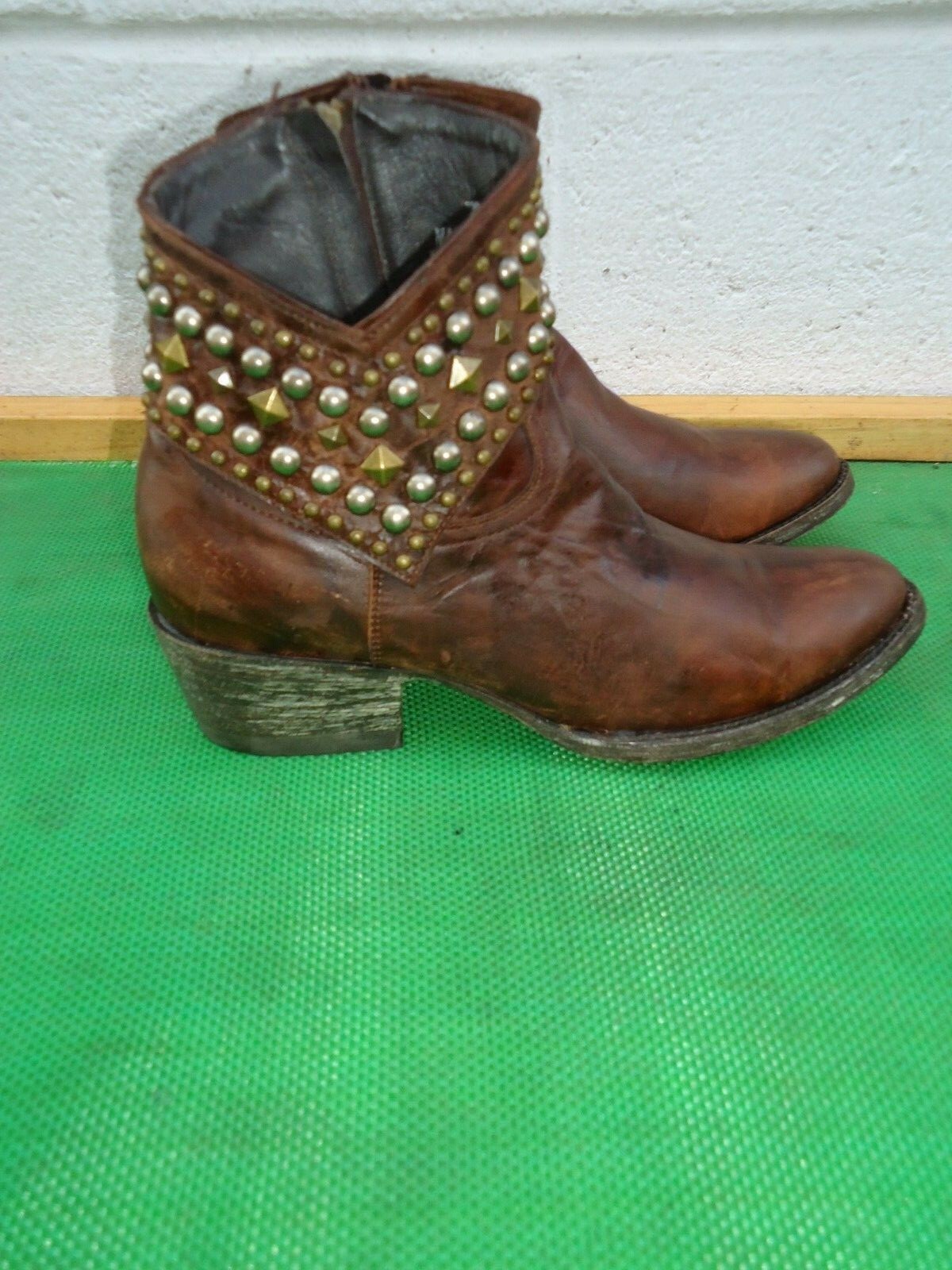 Old Gringo Mini Belinda Brown Leather Short Boot Wome… - Gem