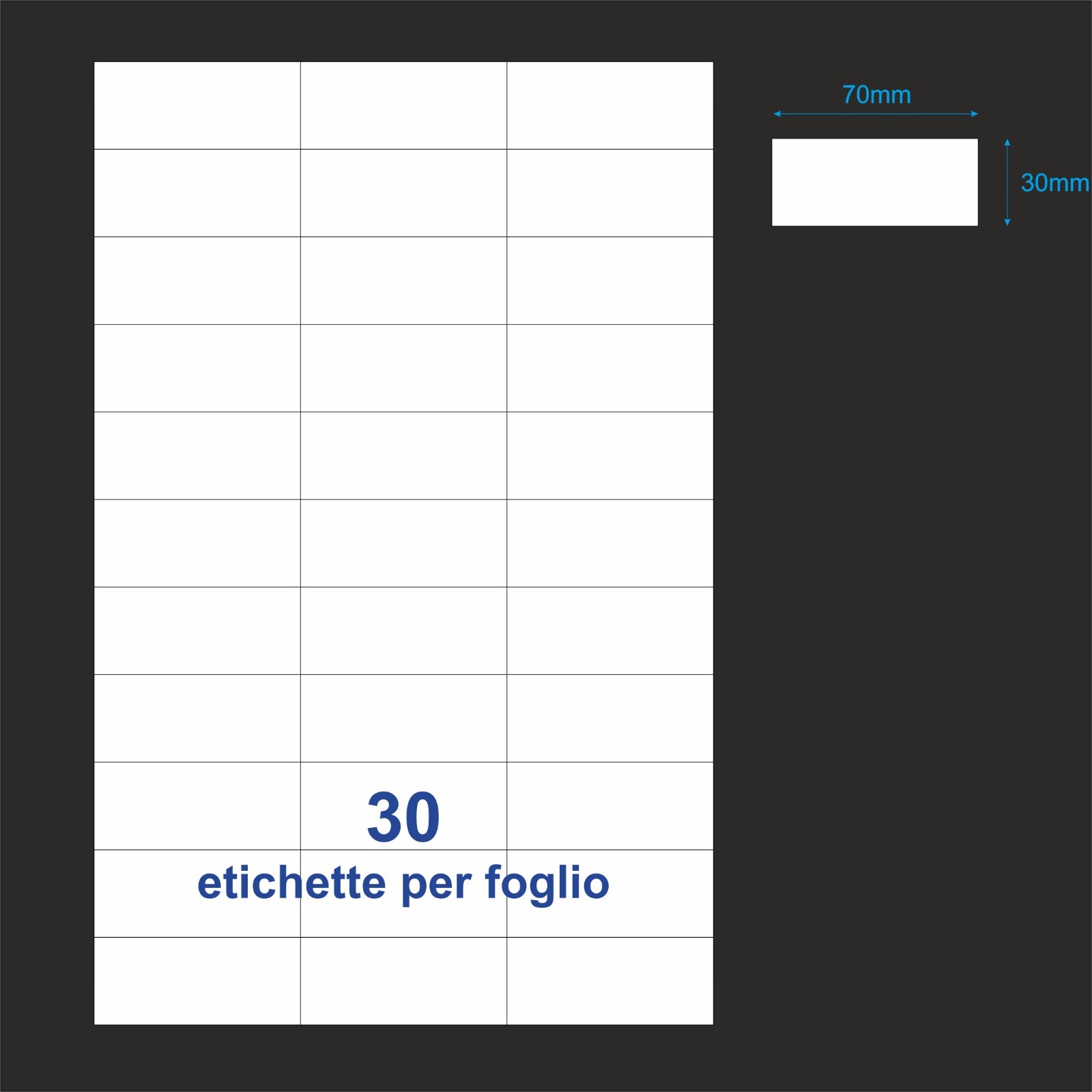 Etichette autoadesive formato A4 scatola 100 fogli vari formati ...