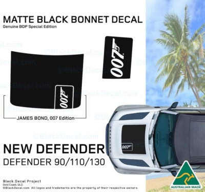 007 JAMES BOND Edition* Hood Decal for Land Rover Defender L663, NO ...