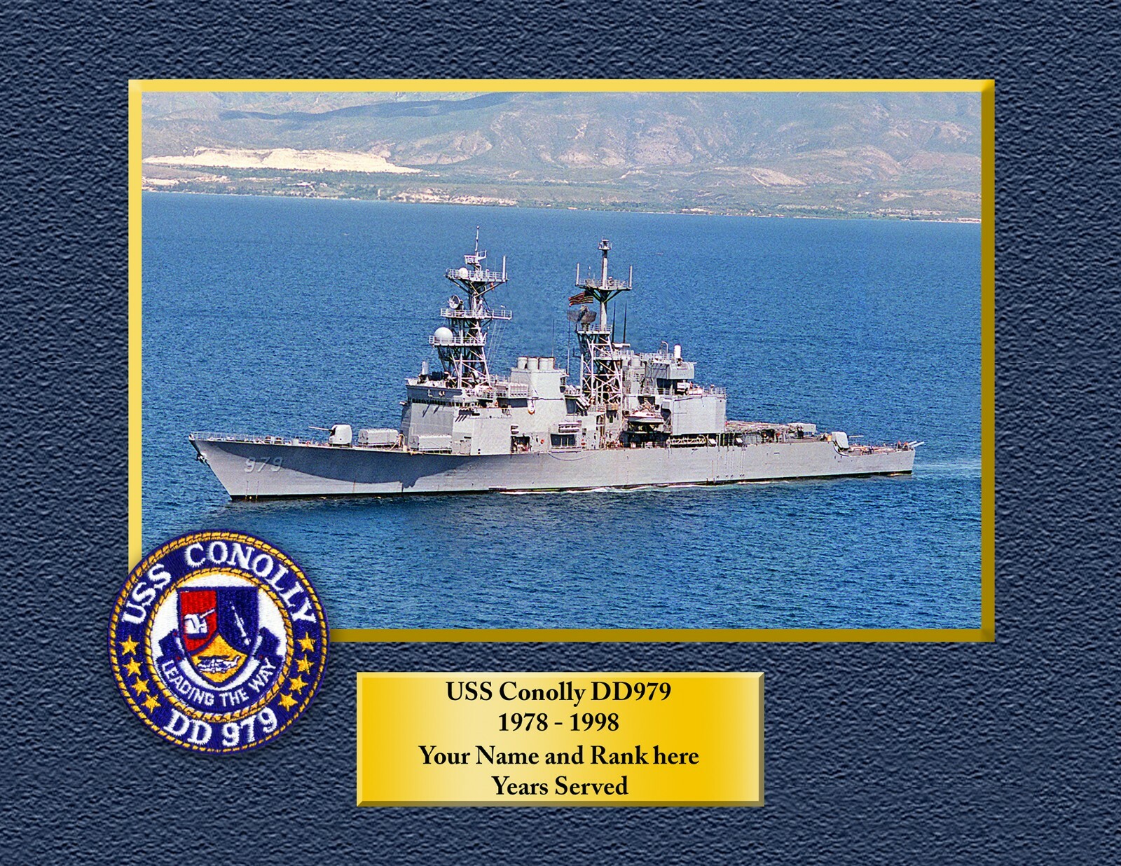USS John R Craig DD 885 8 5 X 11 Custom Personalized Print Of US Navy uss-john-r-craig-dd-885-8-5-x-11-custom-personalized-print-of-us-navy