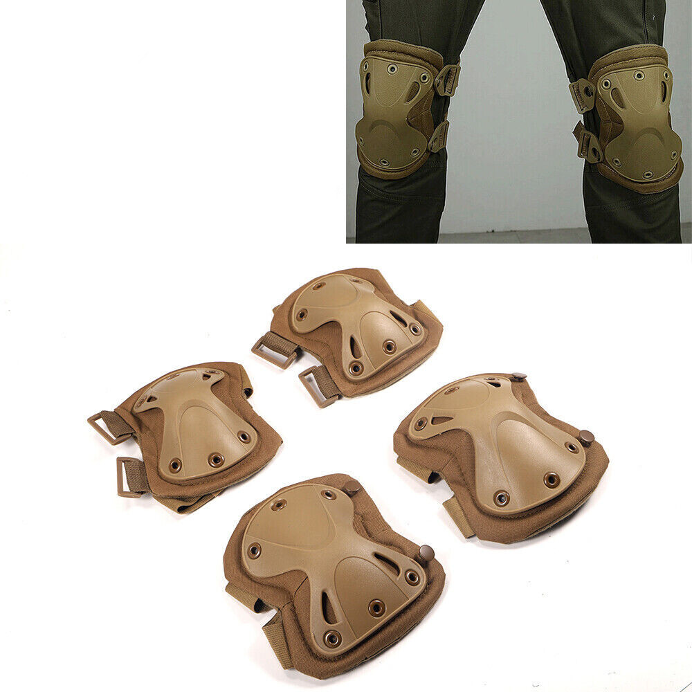 Airsoft Knee Pads Ever Fairy Tactical Military Elbow & Knee Pads – Hard ...