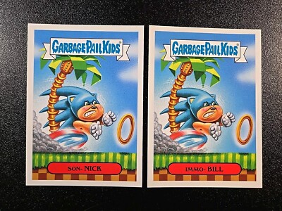 Sonic the Hedgehog Spoof Garbage Pail Kids 2 Card Set | eBay