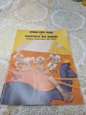 Vintage Spring Ford Rams vs Coatesville Red Raiders Football Program ...