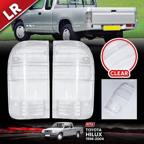 Pair Tail Lamp Rear Light Clear Lens For Toyota Hilux LN147 RZN147 UTE ...