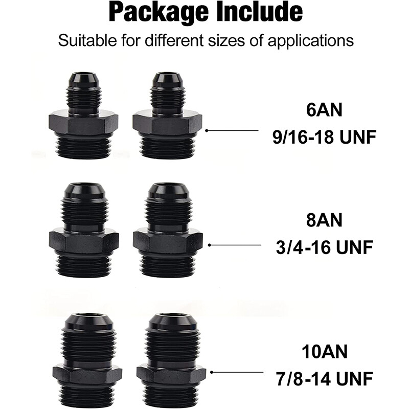High Flow Inline Fuel Filter 100 Micron Cleanable 6AN 8AN 10AN Adapter ...