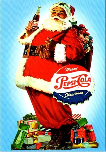 Advertising PEPSI-COLA & SANTA CLAUS Merry Christmas 4X6 1997 Modern ...