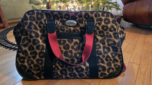 Brighton Africa Stories Leopard Weekender Roller Luggage Bag Animal ...