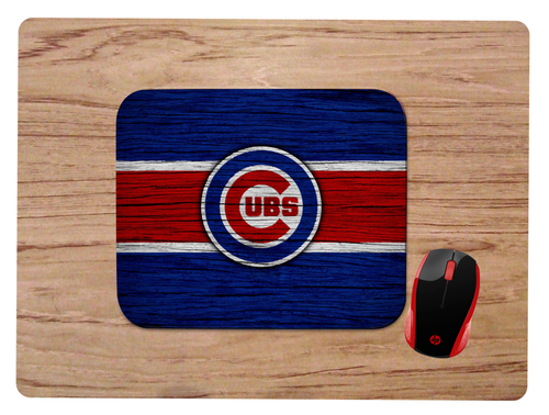 CHICAGO CUBS WOOD-GRAIN DESIGN MOUSEPAD MOUSE PAD HOME OFFICE GIFT MLB ...