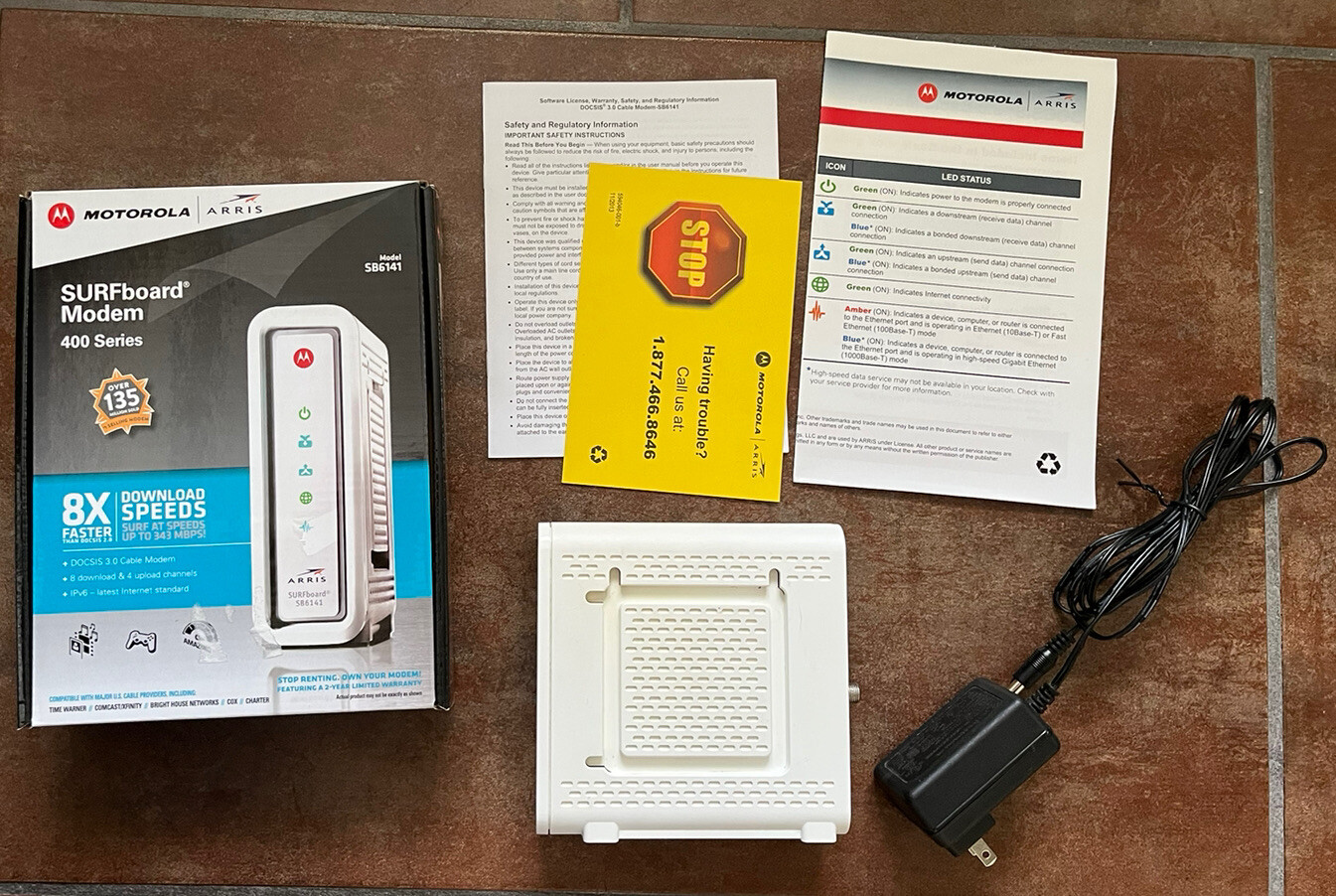 Motorola/ARRIS SURFboard 400 Series SB6141 DOCSIS 3.0 Cable Modem ...