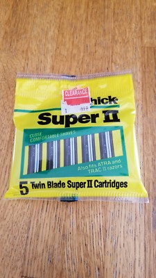 NEW Schick Super II 5 Twin Blade Super II Razor Cartridges Close Shaves ...