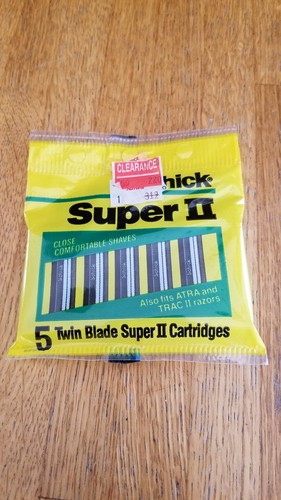 NEW Schick Super II 5 Twin Blade Super II Razor Cartridges Close Shaves ...