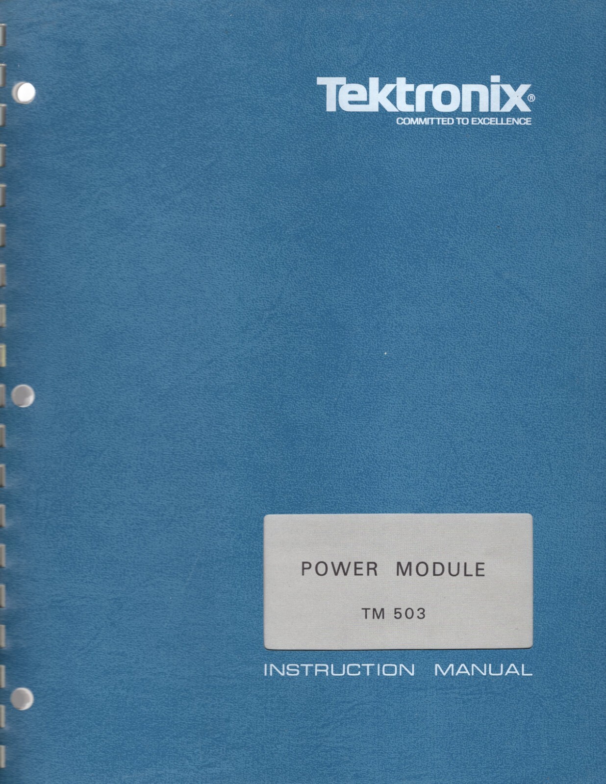 Tektronix TM 503 Power Module Manual 070-1305-00 January 1979 | eBay