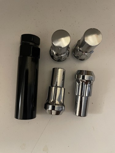 Set Of 4 - 14x1.5 Chrome Locknuts Mag + Key for VE VF Commodore Toyota ...