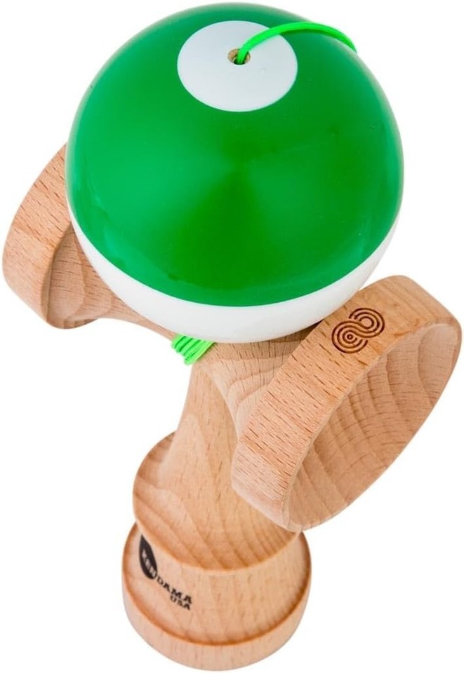 KENDAMA USA Kaizen Kendama Half Split JET Shape Green White Japan | eBay