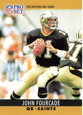 John Fourcade 1990 Pro Set #212 New Orleans Saints | eBay
