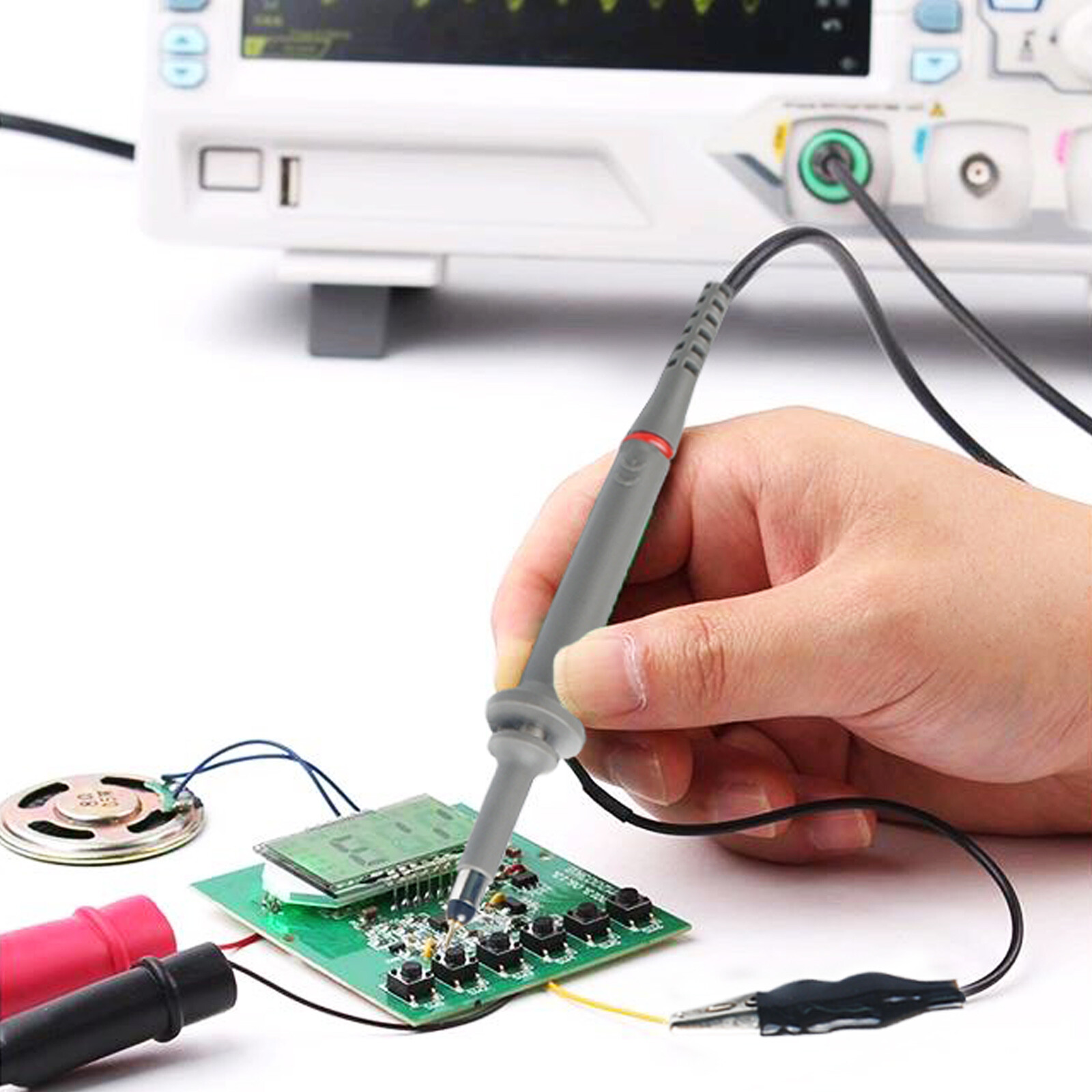2x 100MHz Oscilloscope Scope analyzer Clip Probe test leads kit for HP ...