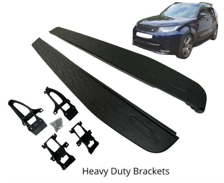 Black Side Steps Fits Land Rover Discovery 5 2017+ Black Pack Running ...