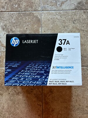 NEW OEM GENUINE HP 37A BLACK TONER CARTRIDGE CF237A SEALED BOX | eBay