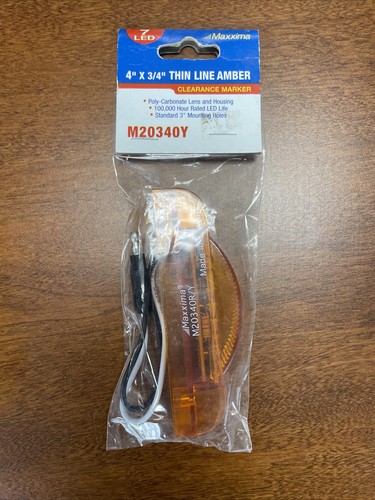 Maxxima Amber Clearance Light 4"x3/4" (M20340Y) | eBay