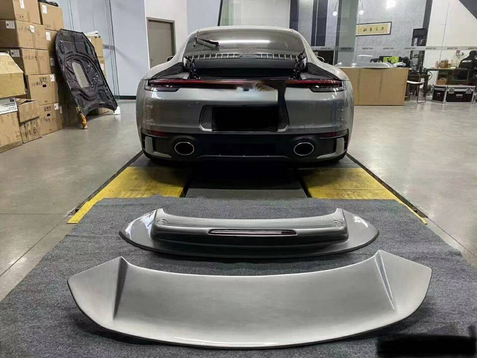 turbo Style Fiberglass Rear Spoiler Wing Fit Porsche 911 992 In Stock ...
