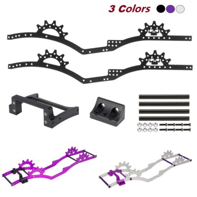 CNC Aluminum DIY LCG Chassis Frame Rails Set for1/10 RC Crawler Capra ...