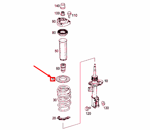 Mercedes-Benz E W212 2010 Domlager Federbeinlager A2123220184 Diesel ...