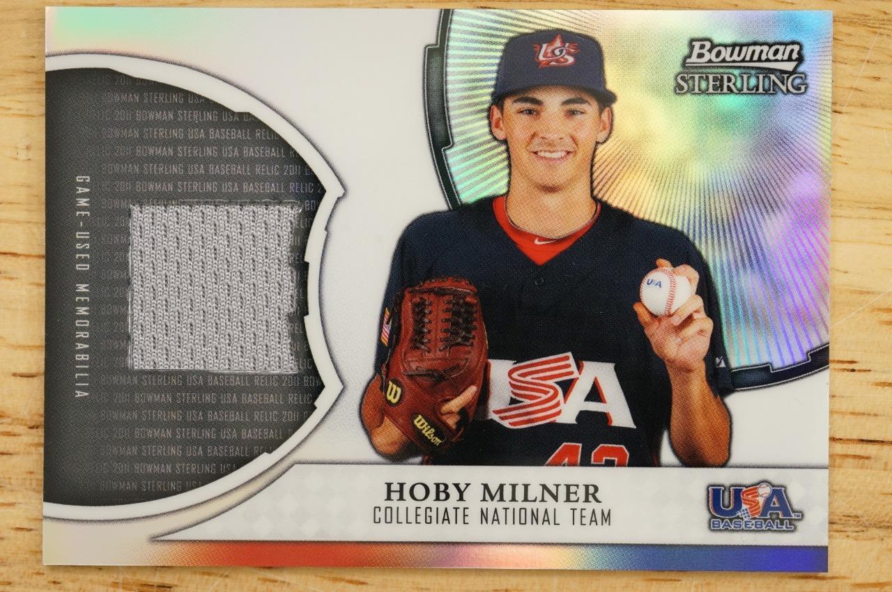 2011 Bowman Sterling Hoby Milner Card USAR-HM PATCH Rookie Collegiate ...