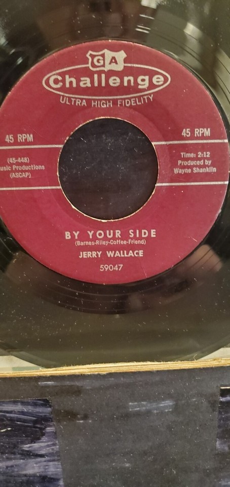 JERRY WALLACE 7" 45 RPM "Primrose Lane" & "By Your Side" VG condition ...