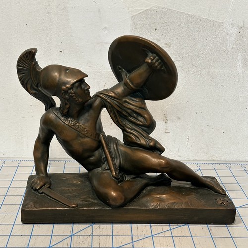 Vintage Marwal Classical Greek Soldier “Hector” Chalkware Statue ...