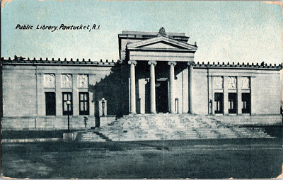 Public Library Pawtucket Rhode Island Undivided Back Postmarked 1907 | eBay