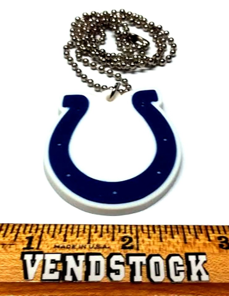 INDIANAPOLIS COLTS PENDANT 21" CHAIN LOGO SOFT PLASTIC NEW LICENSED NFL ...