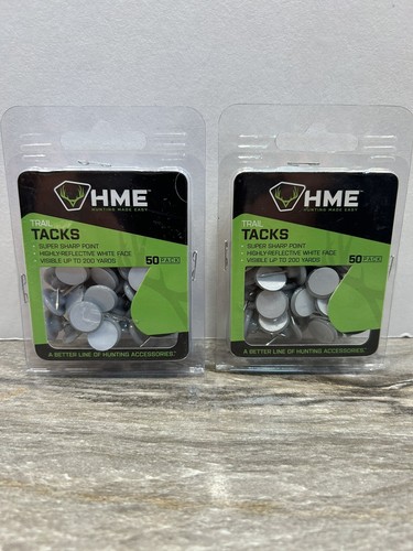 HME Trail Tacks 2 Packs Of 50, 100 Total Highly Reflective White Face ...