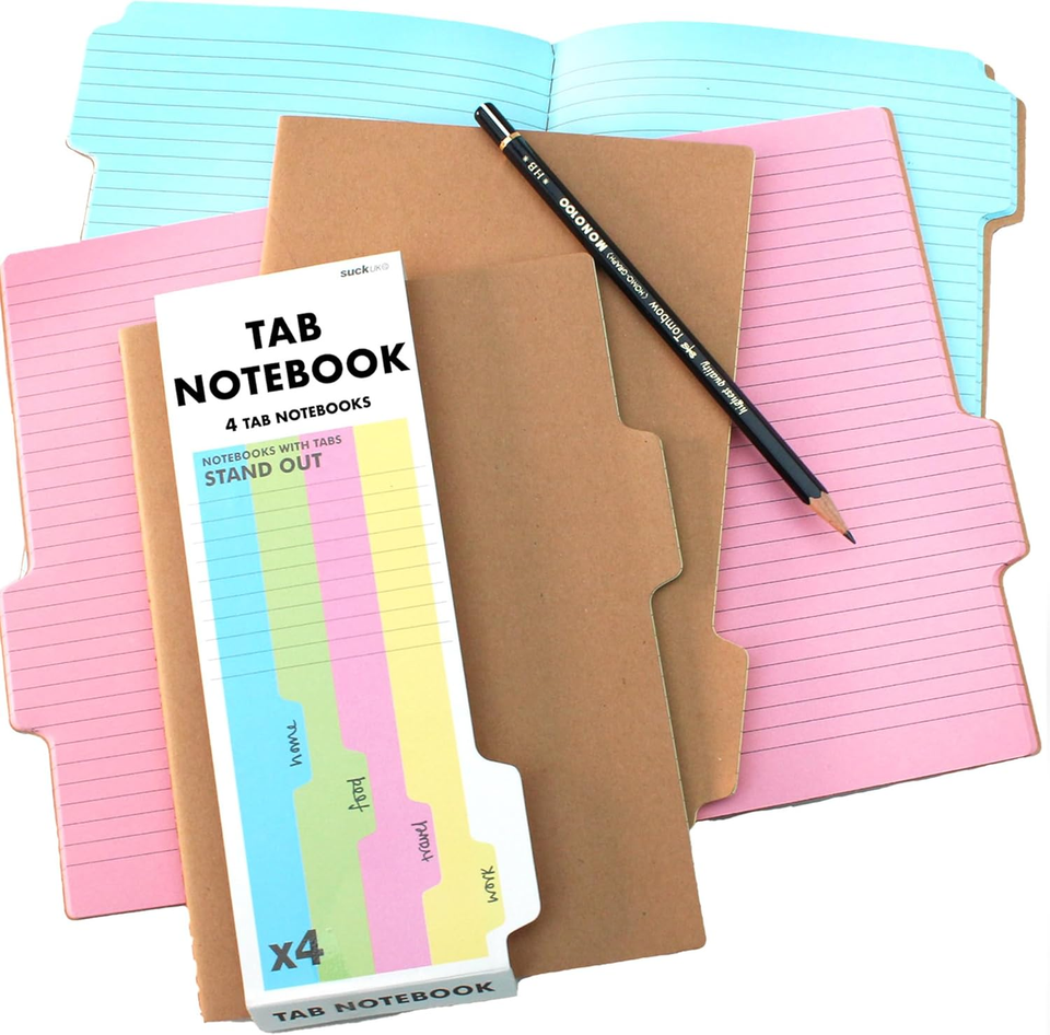 Tab Notebook | A5 Journal Notebook with Tab Shaped | Office Supplies ...