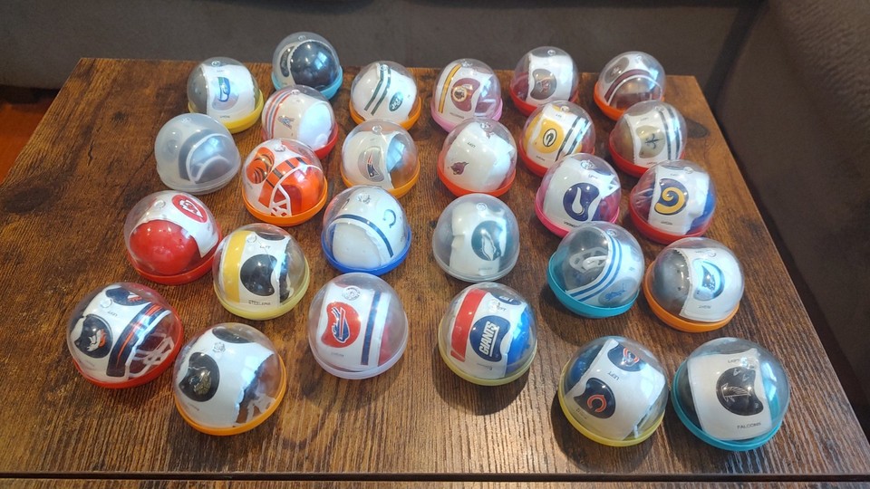 Vintage Lot of 27 1990s NFL Mini Gumball Football Helmets NFC/AFC NEW ...